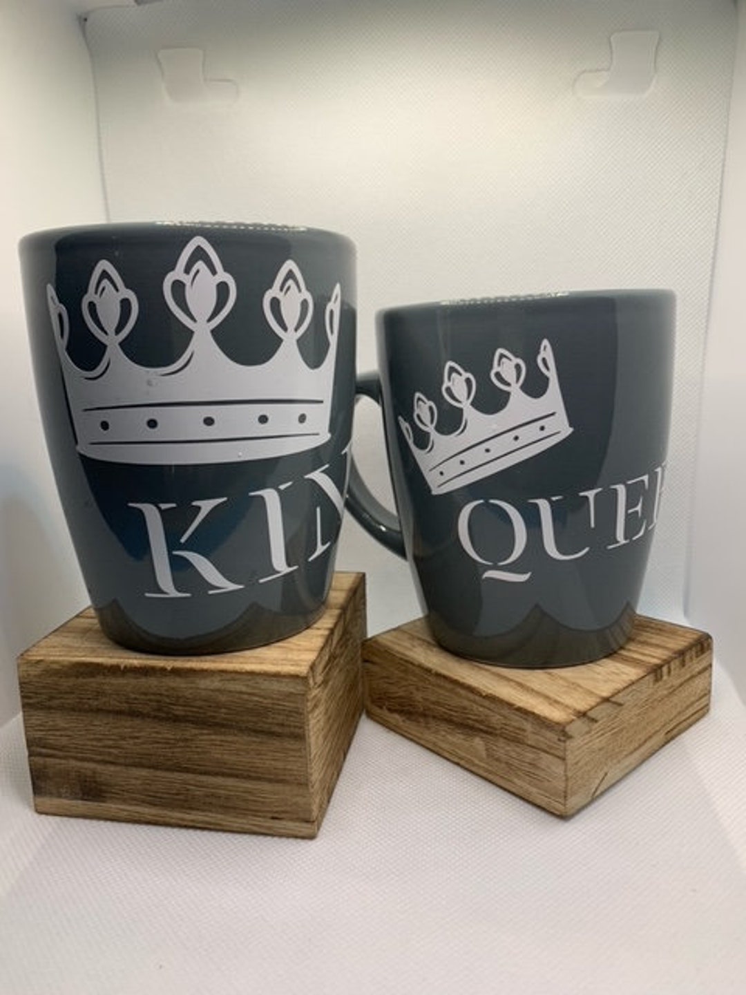 King & Queen Mug Set - Etsy