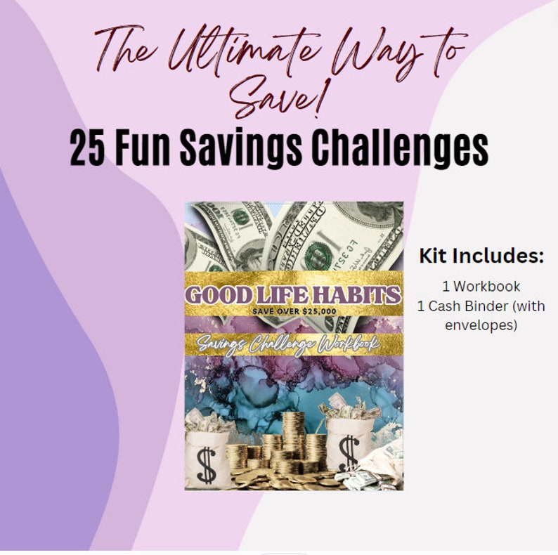 Good Life Habits Savings Challenge Workbook - Etsy