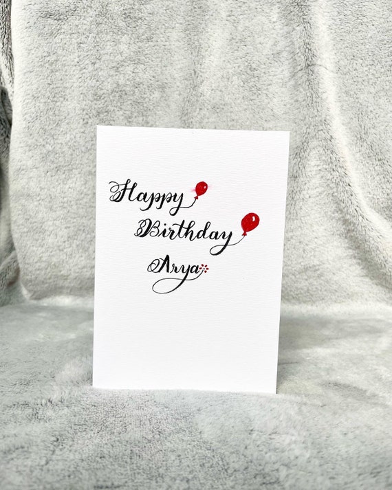 Bespoke Simple Hand Written Birthday Cards | Etsy