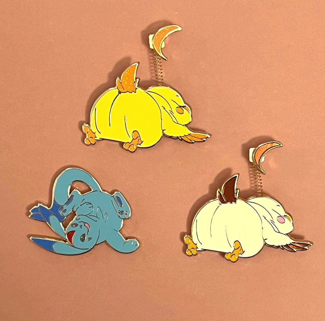 Chocobo & Carbuncle Enamel Pins - Etsy