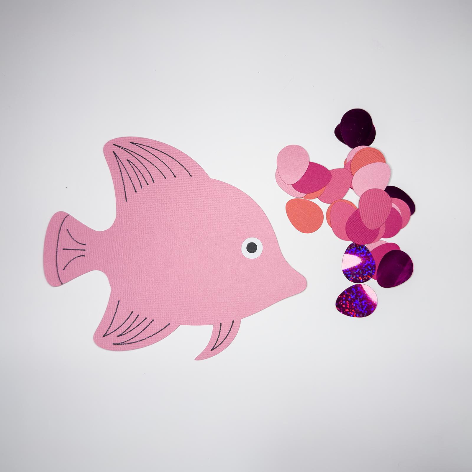 Pink Fish Paper Craft Kit: Pre-cut Scales, Kids DIY Activity - Etsy