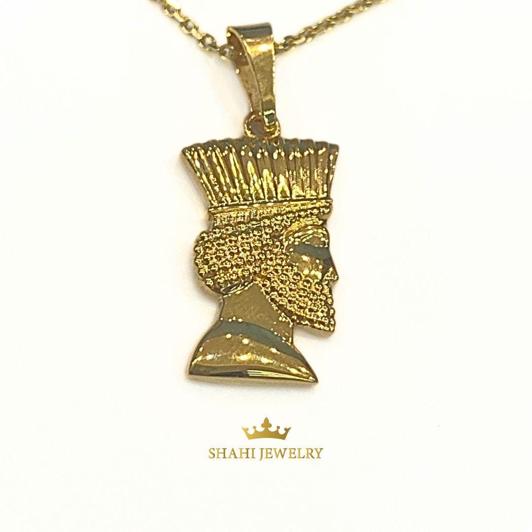 18K Solid Gold, Achaemenid Soldier Pendant, Hakhamanesh Head Pendant ...