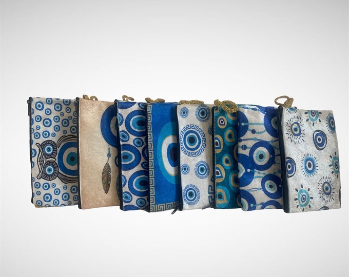 Evil Eye Bags, Women Clutch Purses, Velvet Coin Purse, Pouches Coin ...