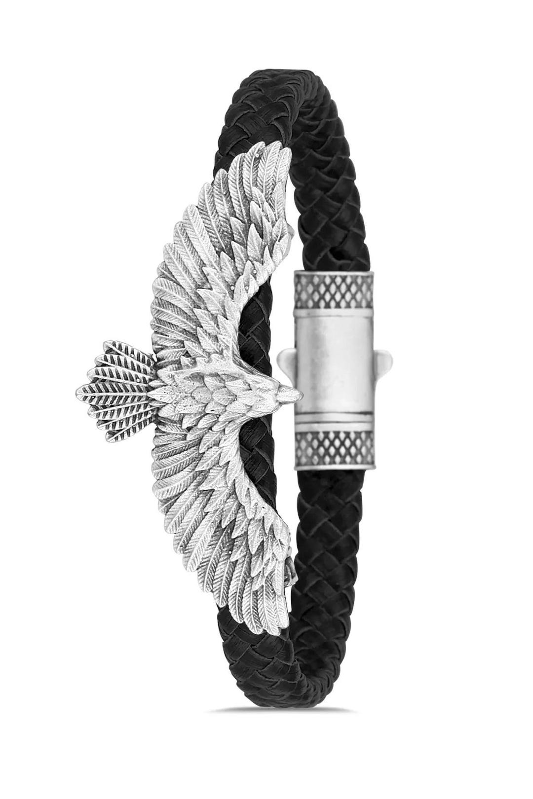 Stainless Steel Bracelet Eagle Pattern - Etsy