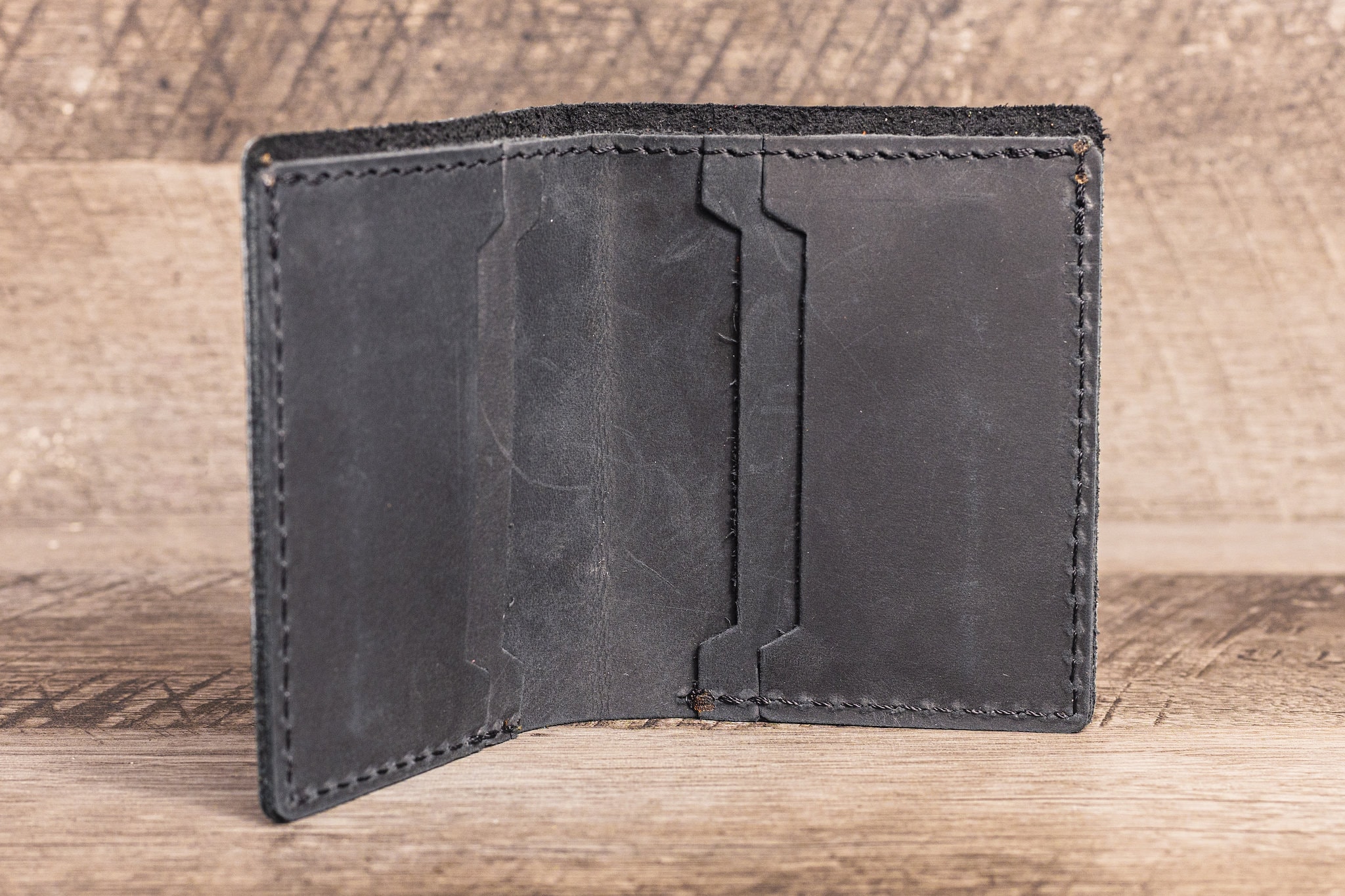 Handmade, Leather, Bifold Wallet, Cash Pocket, Minimalist Classic ...