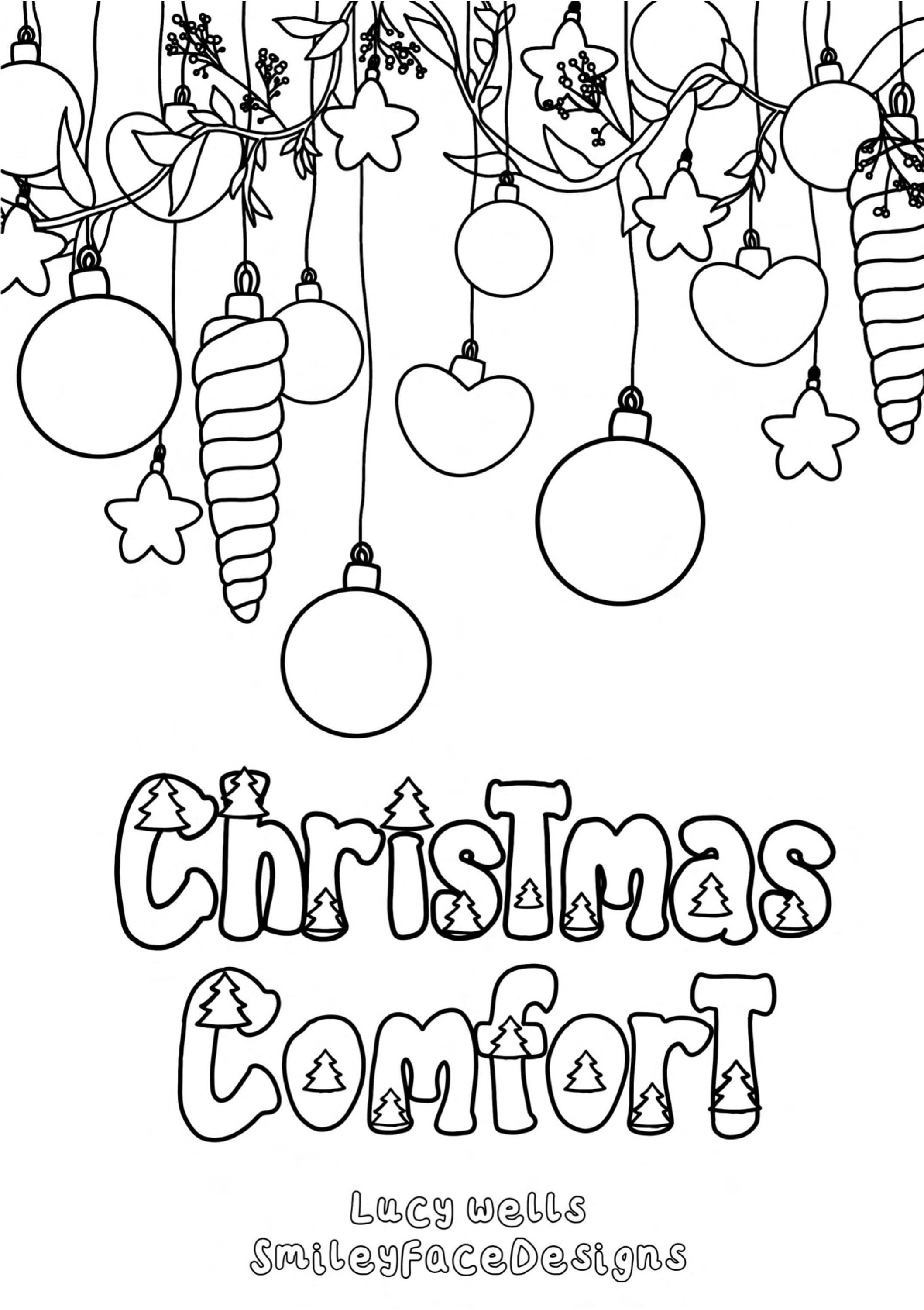 Christmas Comfort Colouring Sheets - Etsy