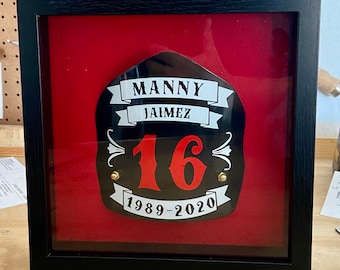 Firefighter Shadow Box - Etsy