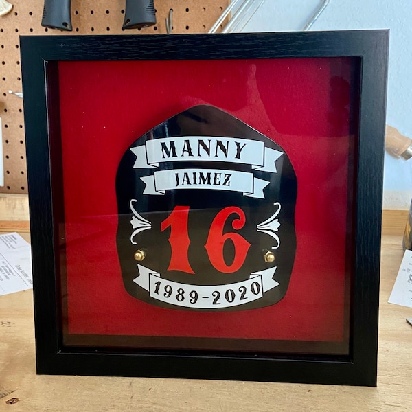 Firefighter Shadow Box - Etsy
