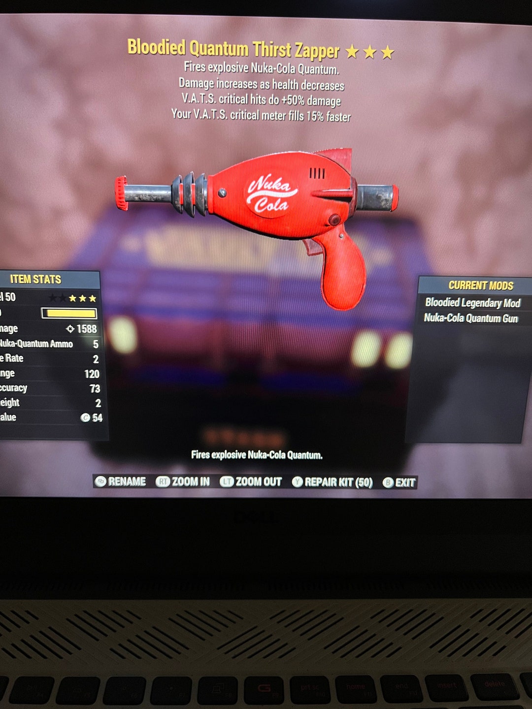 Fallout 76 bloodied Quantum Thirst Zapper pc Only - Etsy