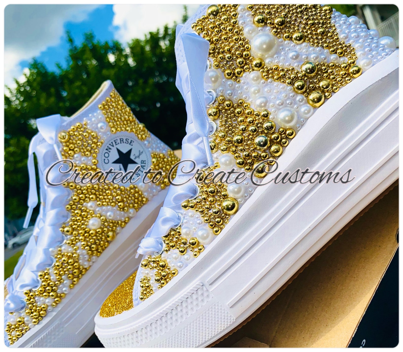 Custom Blinged Chucks by C2CC - Etsy
