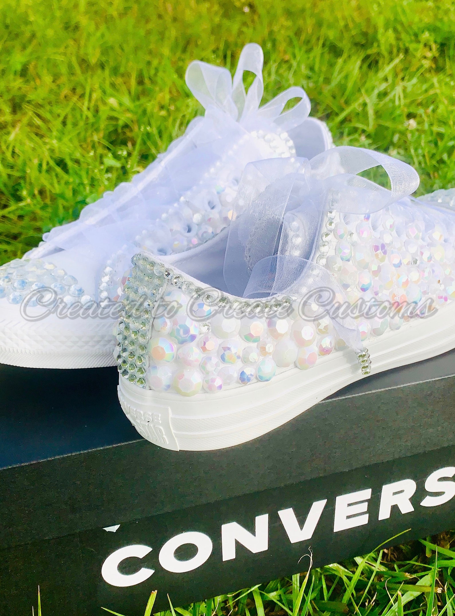 Custom Blinged Chucks by C2CC - Etsy