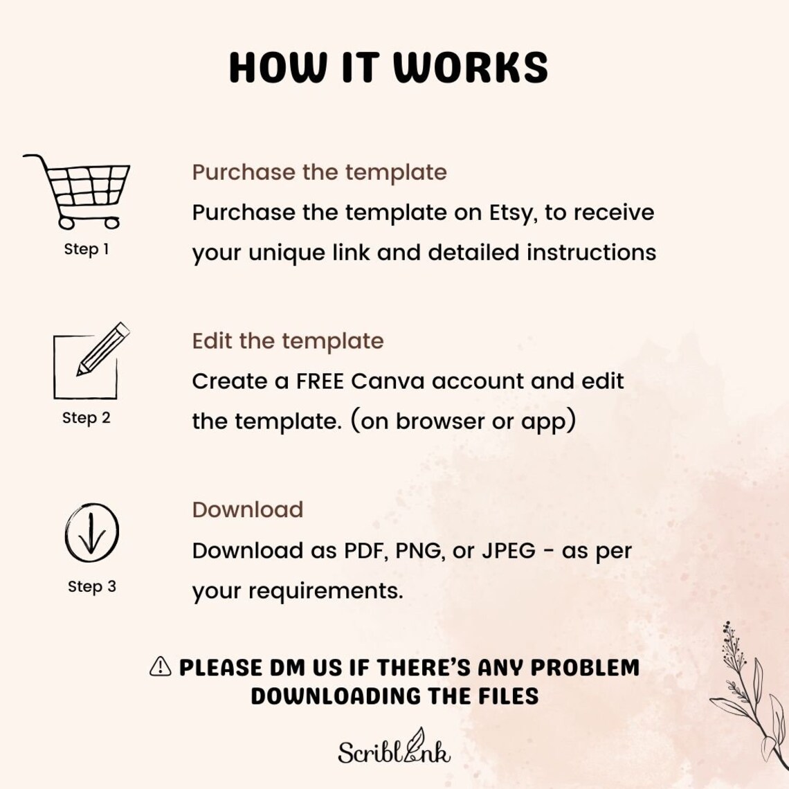 Editable Custom Invoice Template, Digital Invoice Design, Social Media ...