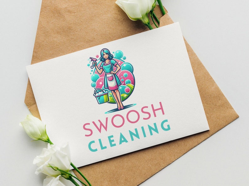 Custom Cleaning Service Logos, Canva 6 Editable Editable Housekeeping ...
