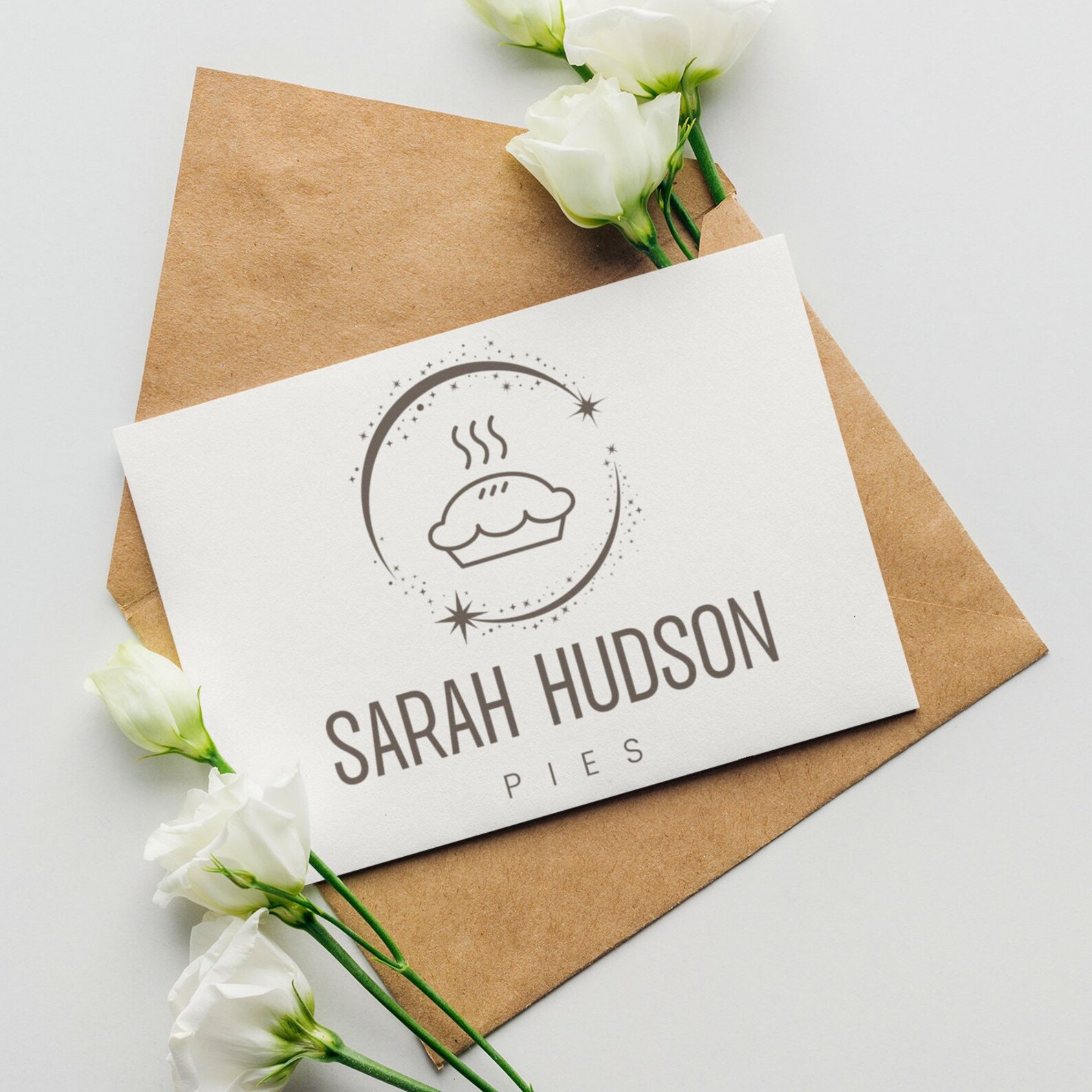 Custom Pie Baking Business Logo - Pecan, Pumpkin, Slice of Pie Shop ...