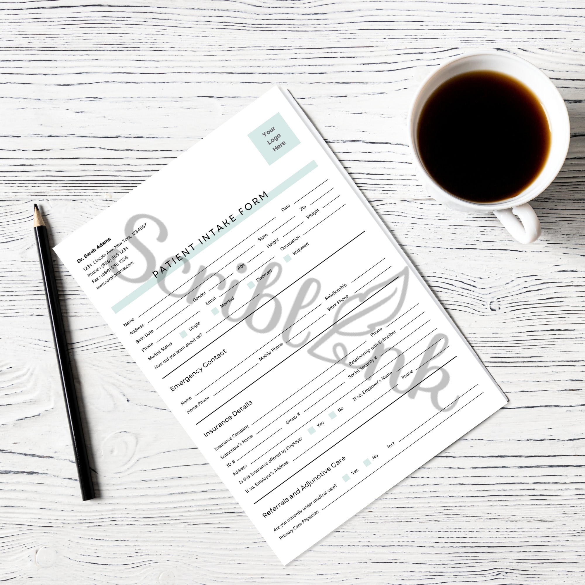 Medical New Patient Information/ History/ PDF Canva Template ...