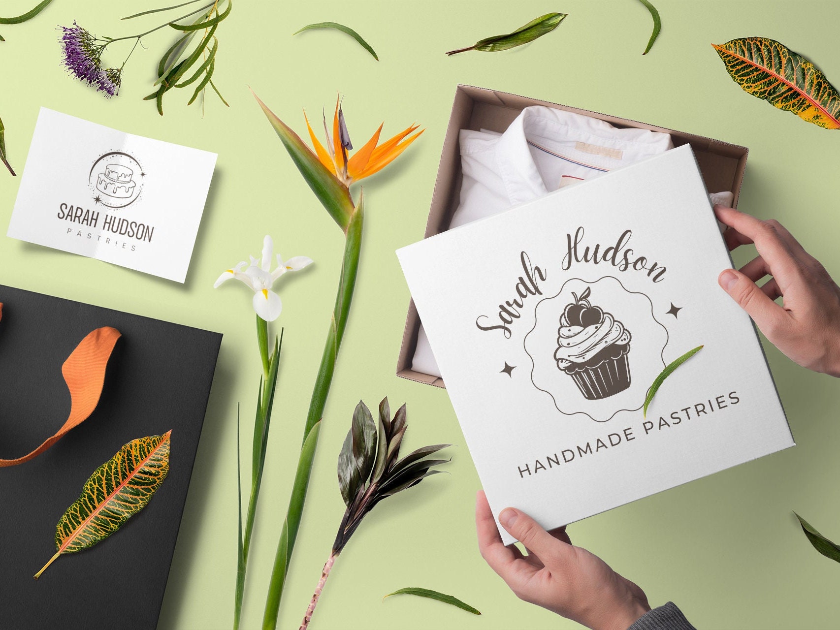 Custom Bakery Logo, Modern Pastry Logo, Canva 6 Editable Cake Shop ...