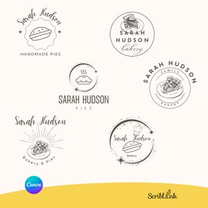 Custom Pie Baking Business Logo - Pecan, Pumpkin, Slice of Pie Shop ...