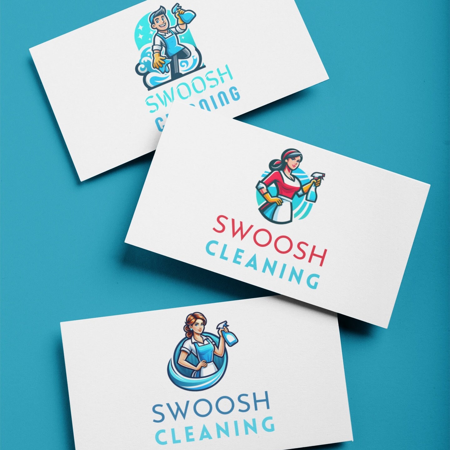 Custom Cleaning Service Logos, Canva 6 Editable Editable Housekeeping ...
