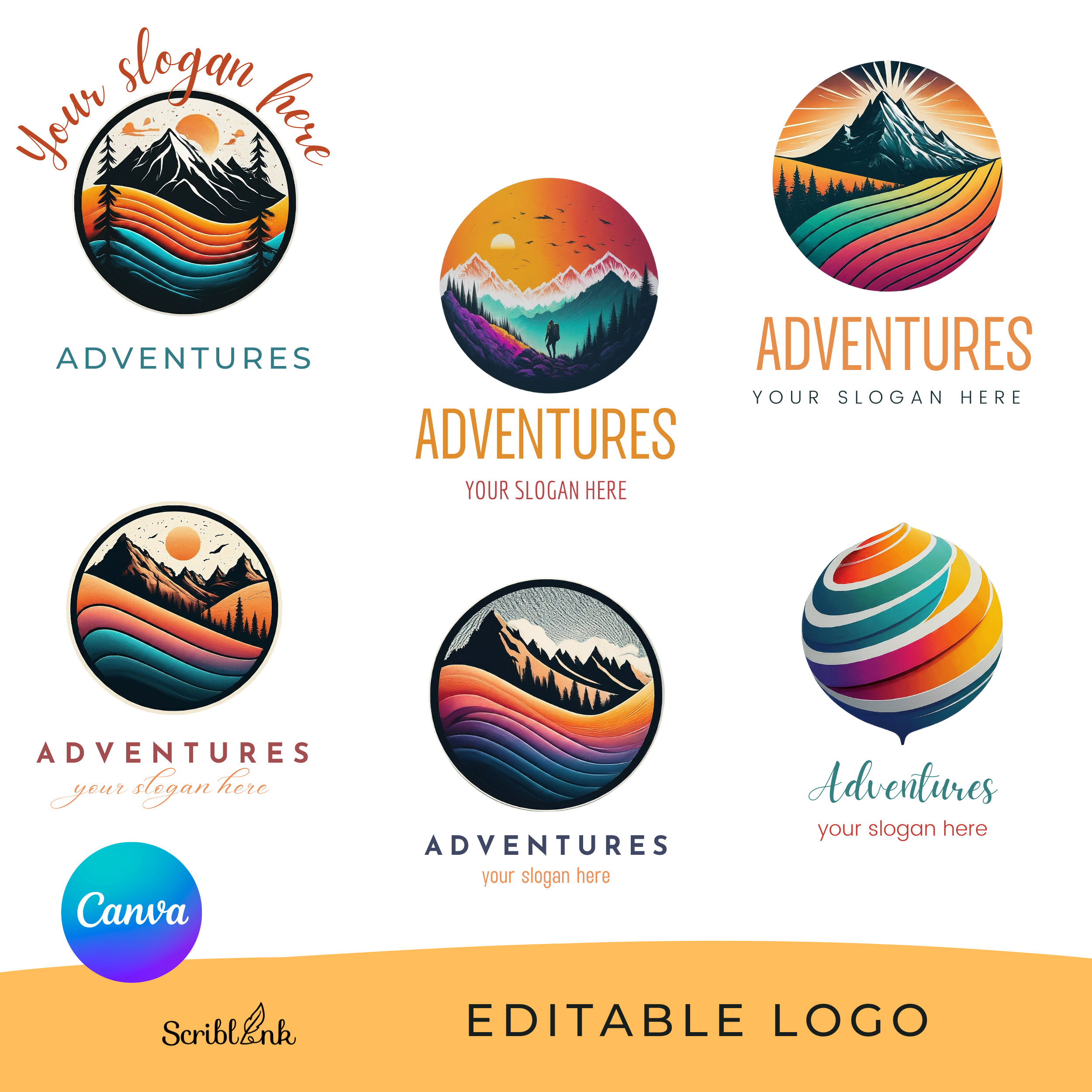 Custom Travel Logo Design | Travel Mountain Climber Businesses Logo ...