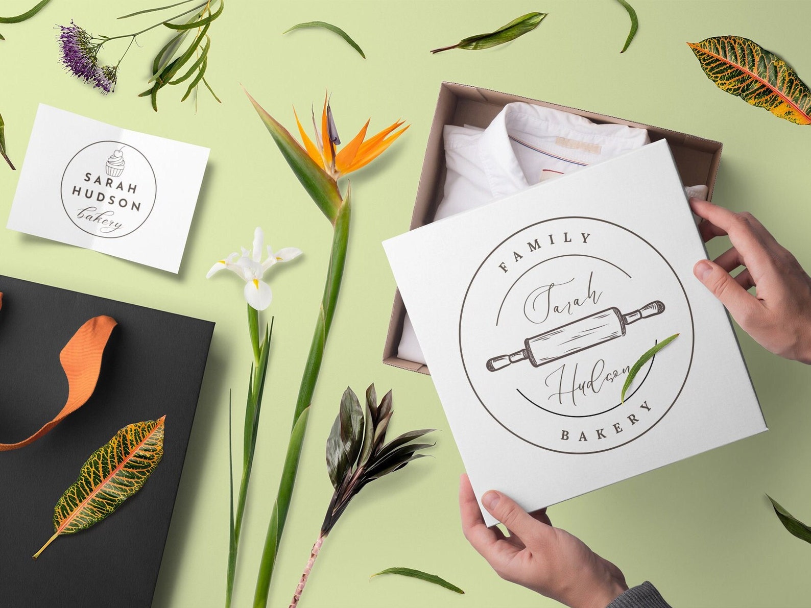 Custom Bakery Logo, Canva 6 Editable Cake Shop Logos, Modern Bakery ...