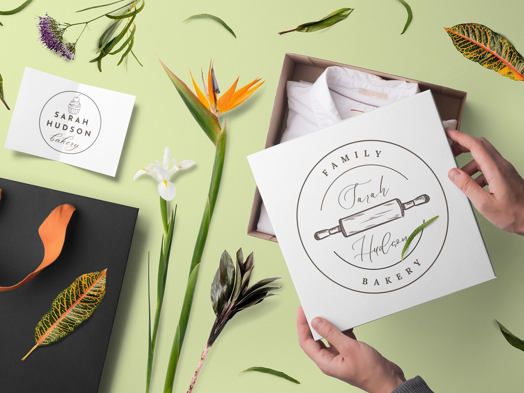 Custom Bakery Logo, Canva 6 Editable Cake Shop Logos, Modern Bakery ...