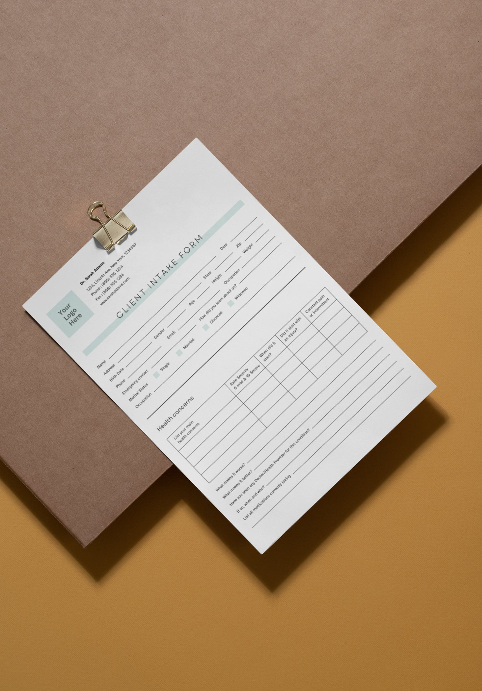 Chiropractic New Patient Information/ History/ PDF Canva Template ...