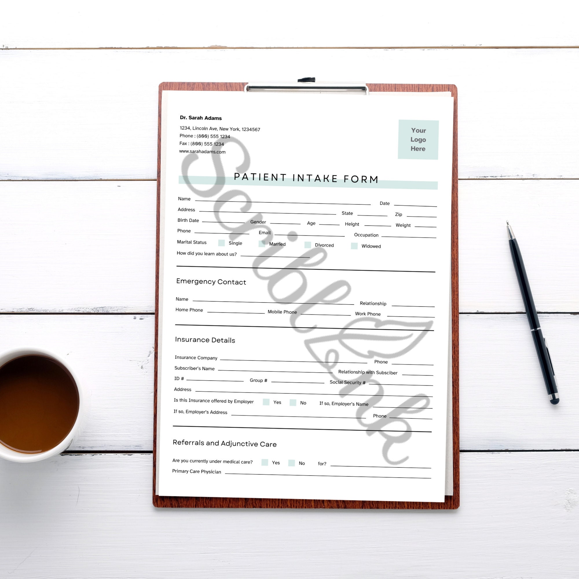 Medical New Patient Information/ History/ PDF Canva Template ...