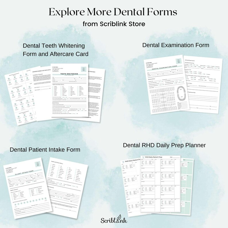 Tooth Extraction Bundle Form Printable Dental Clinic PD Oral Surgery ...