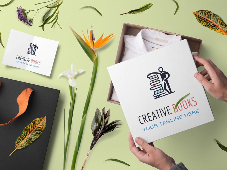 Custom Book Logo Designs for Librarians & Readers Canva 6 Editable ...