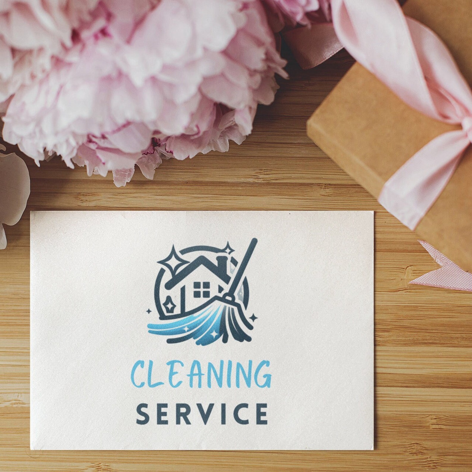 Professional Cleaning Company Logos, Canva 6 Editable Editable House ...