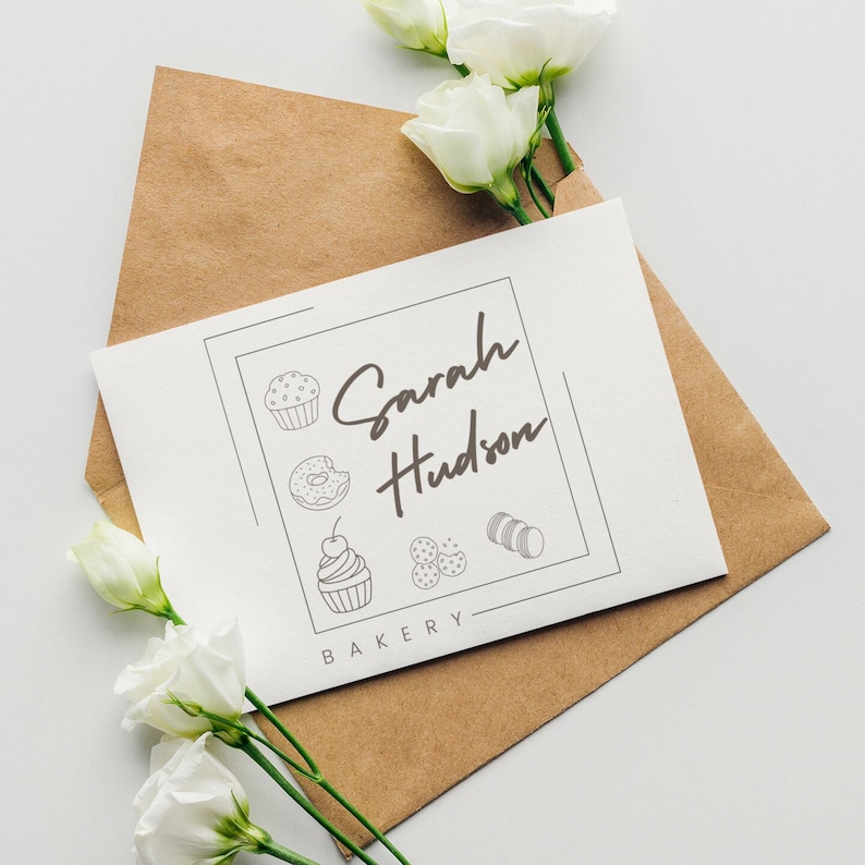 Custom Bakery Logo, Canva 6 Editable Cake Shop Logos, Modern Bakery ...