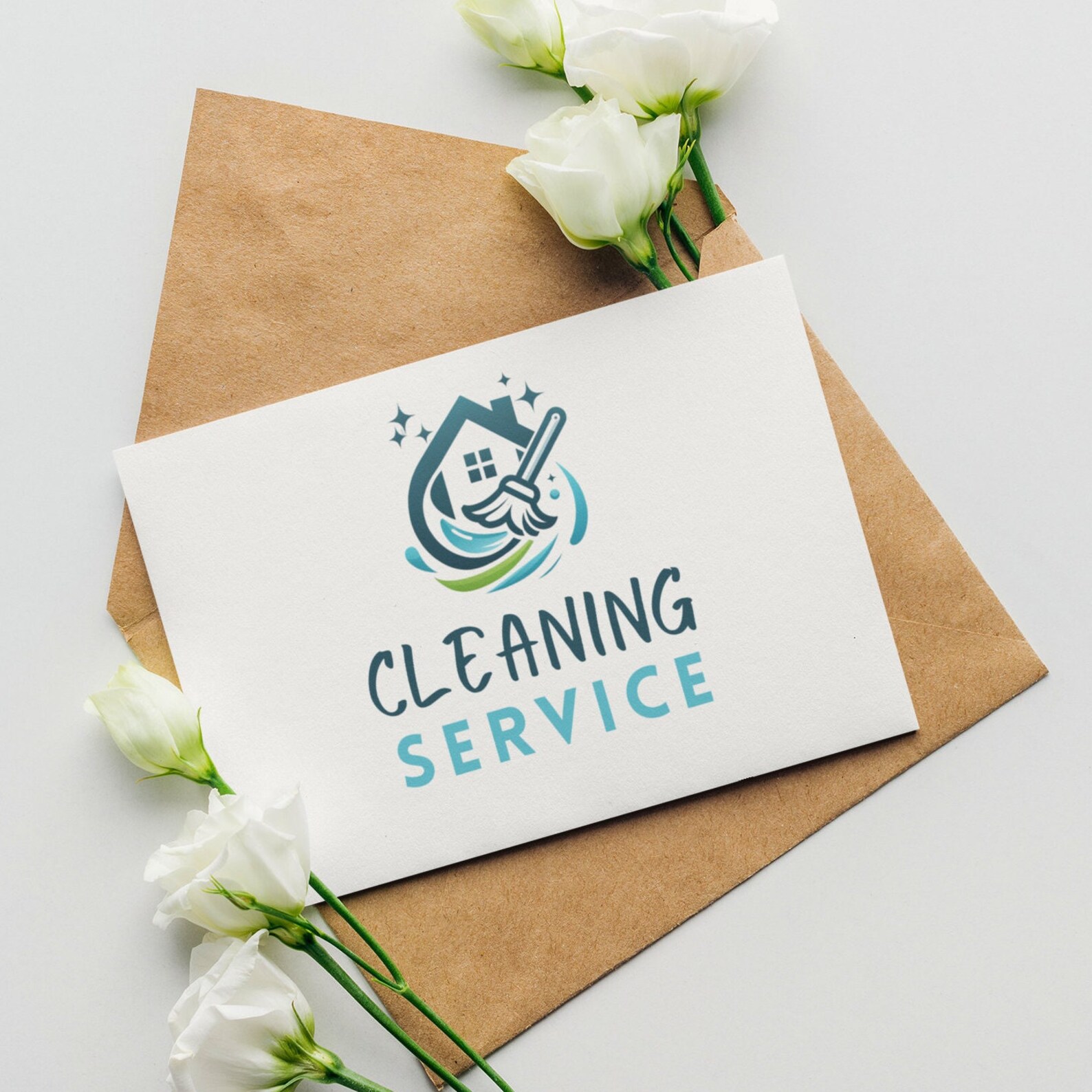Professional Cleaning Company Logos, Canva 6 Editable Editable House ...