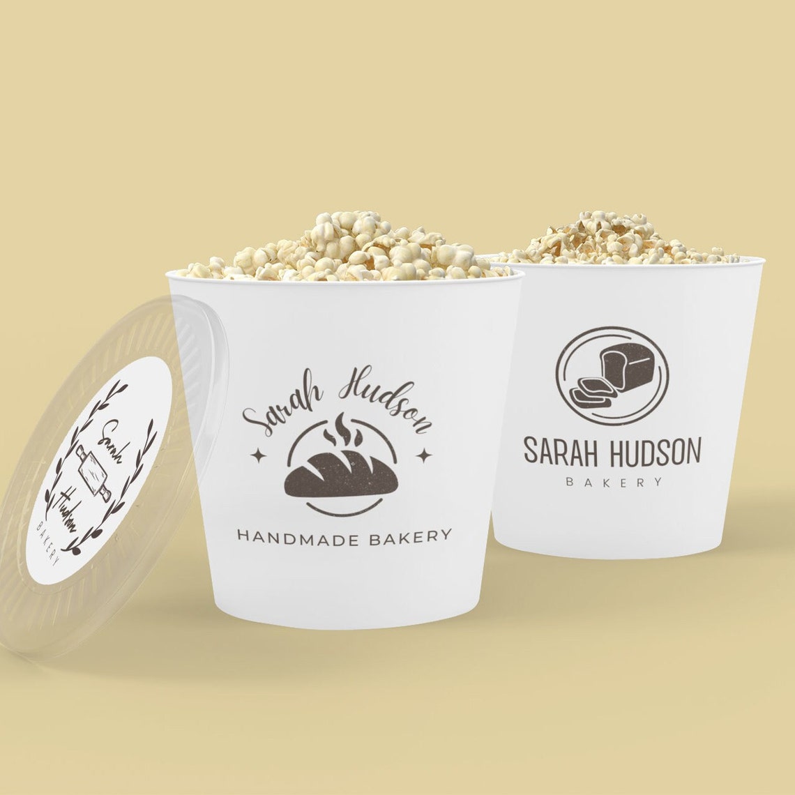 Custom Bakery Logo, Canva 6 Editable Cake Shop Logos, Modern Bakery ...