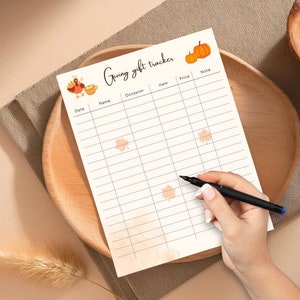 Gift Tracker Printable, Instant Download Gift Tracker, Present Tracker ...