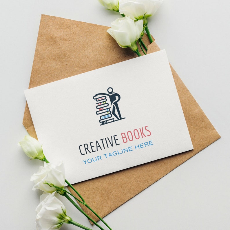 Custom Book Logo Designs for Librarians & Readers Canva 6 Editable ...