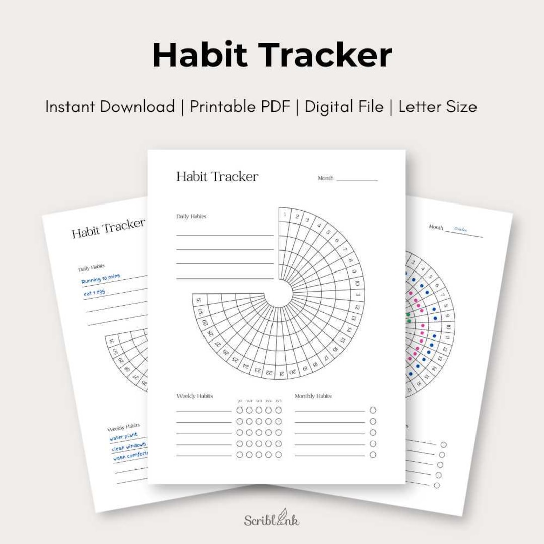 Minimalist Habit Tracker Printable: Daily Goal Tracker (PDF) - Etsy
