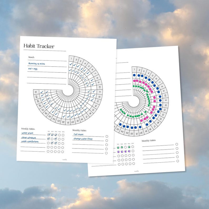 Minimalist Habit Tracker Printable: Daily Goal Tracker (PDF) - Etsy