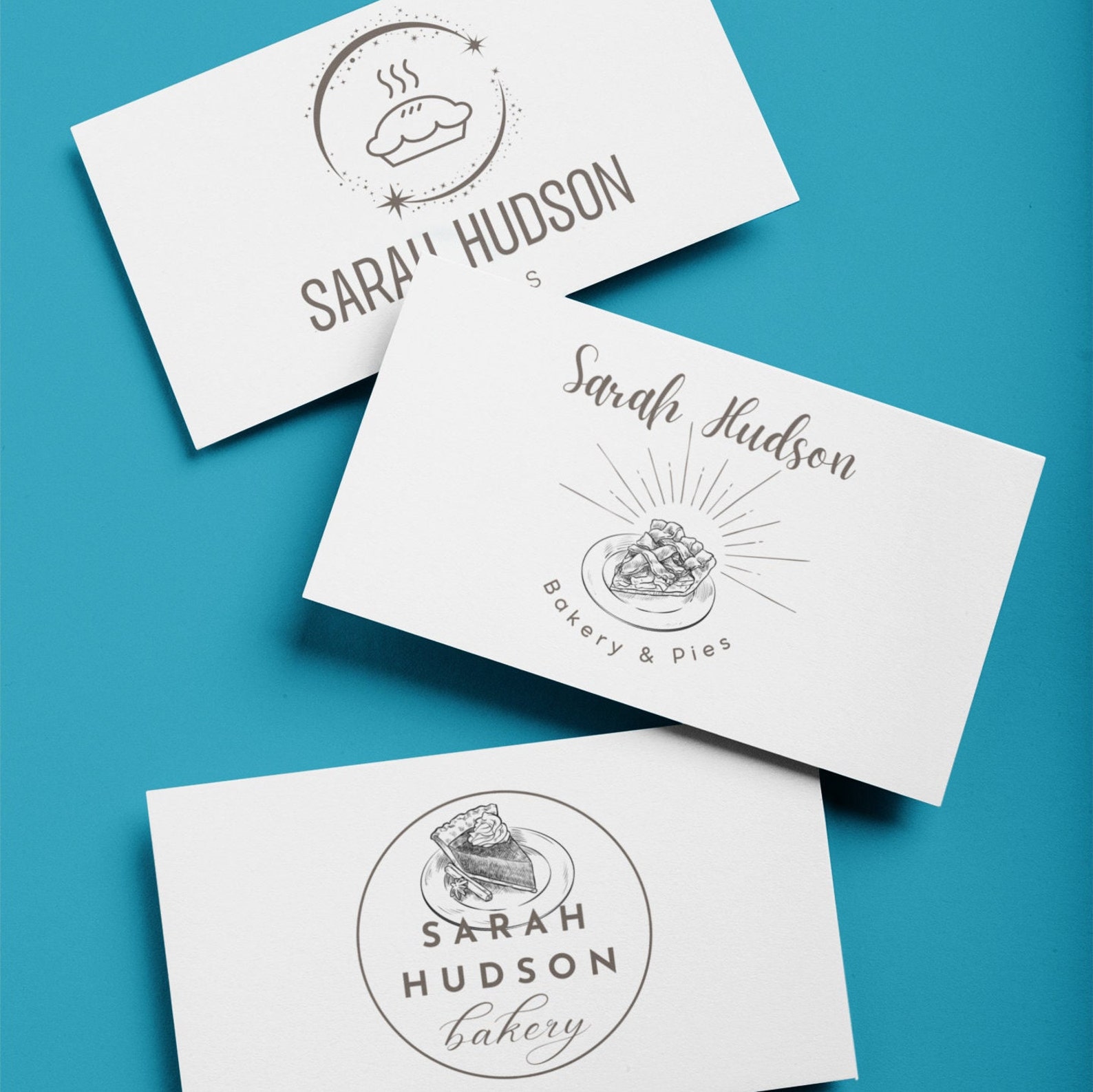 Custom Pie Baking Business Logo - Pecan, Pumpkin, Slice of Pie Shop ...