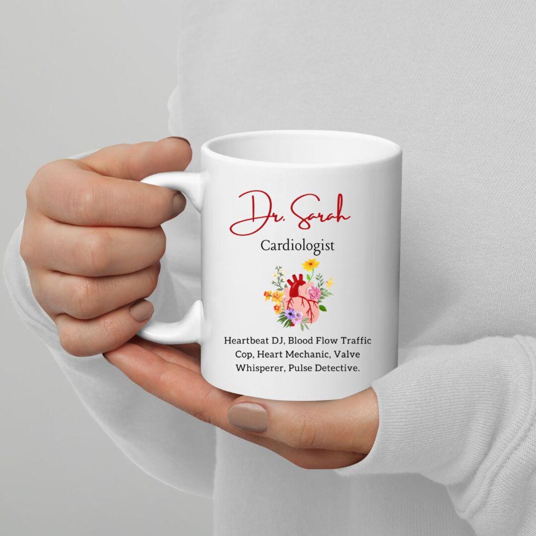 Cardiologist Mug, Personalized Cardiologist Gift, Heart Doctor Gift ...