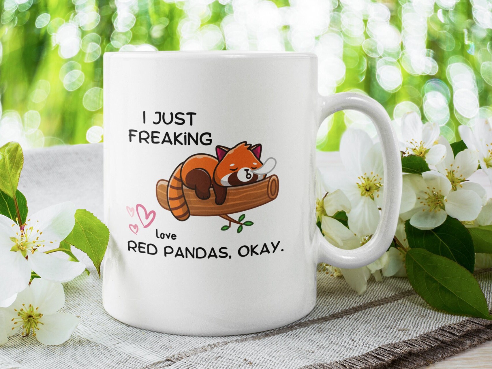 Red Panda Valentine Coffee Mug, Cute Love-themed Gift for Her Romantic ...