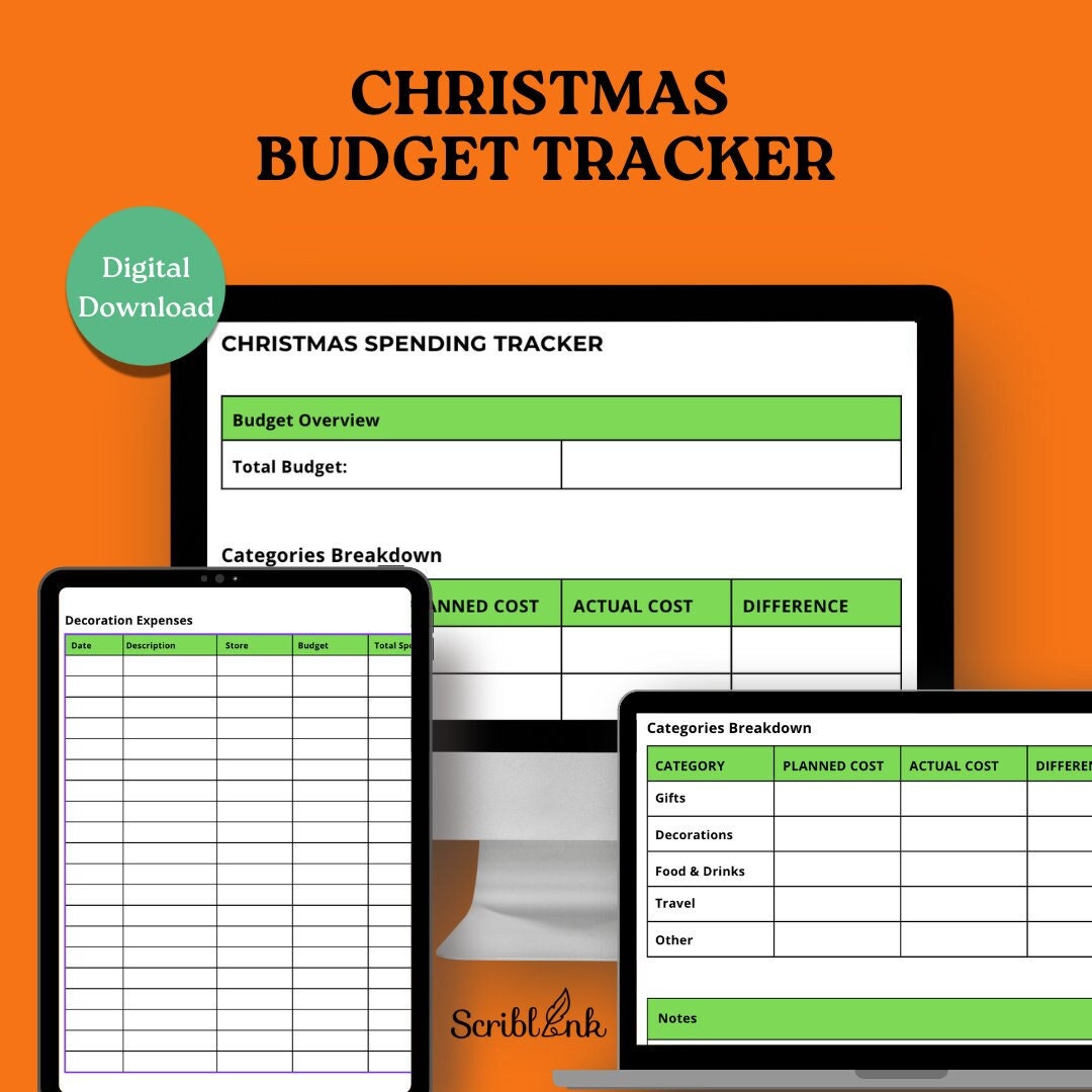 Christmas Budget Planner: Holiday Spending Tracker (digital Download ...