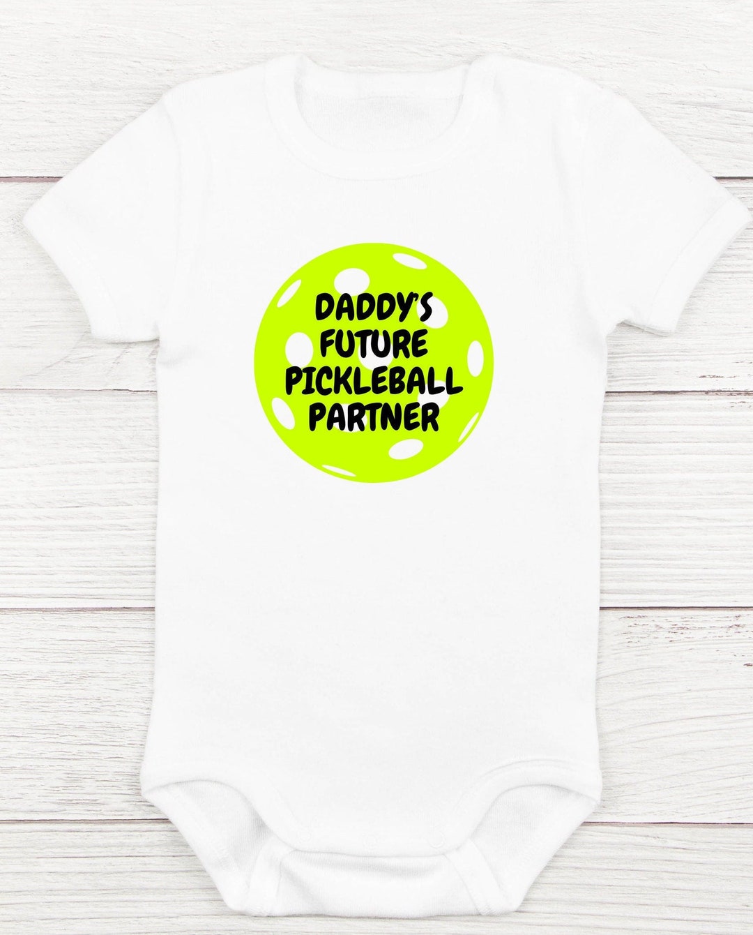 Daddy's Future Pickleball Buddy Onesie. Doubles Partner Baby Onsie. New ...