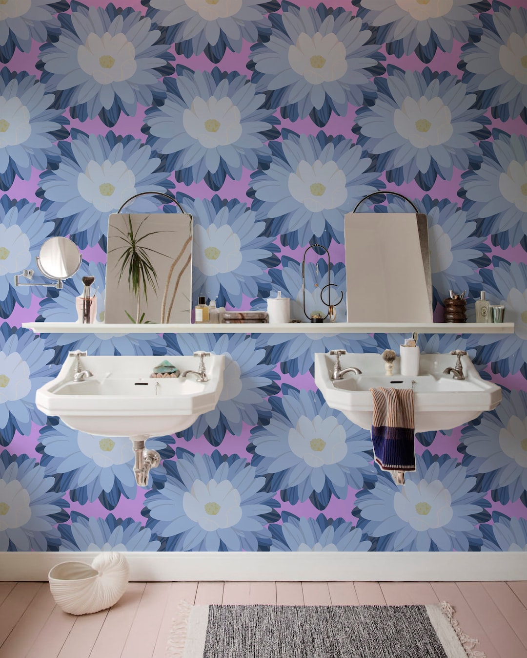 Funky Floral Wallpaper. Floral Wallpaper. Peel and Stick and ...