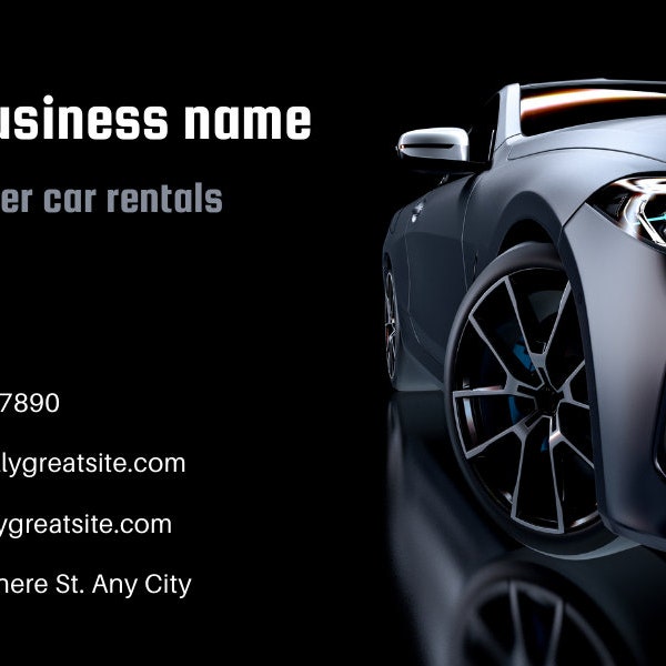 Rental Car Business Card - Etsy