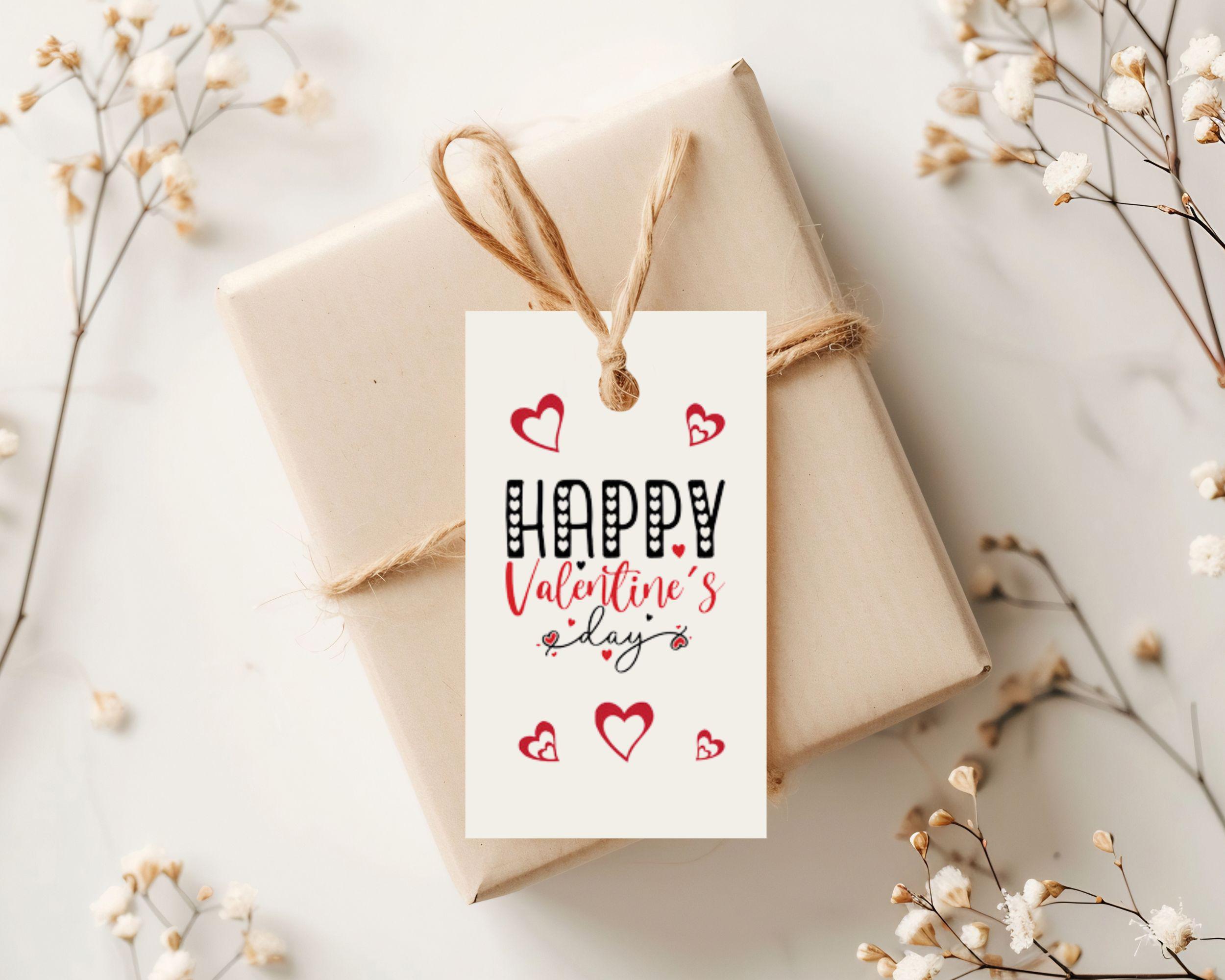 Printable Valentine Gift Tags, Treat Tags, Happy Valentine's Day ...