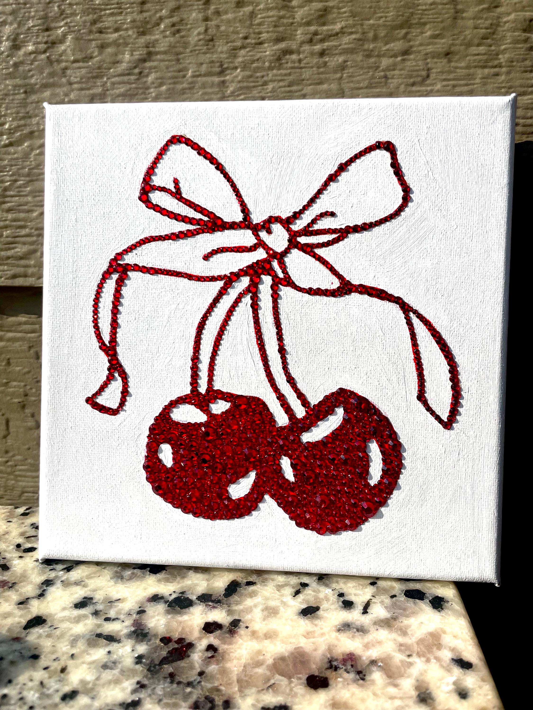 Mini Bow Cherry Rhinestone - Etsy