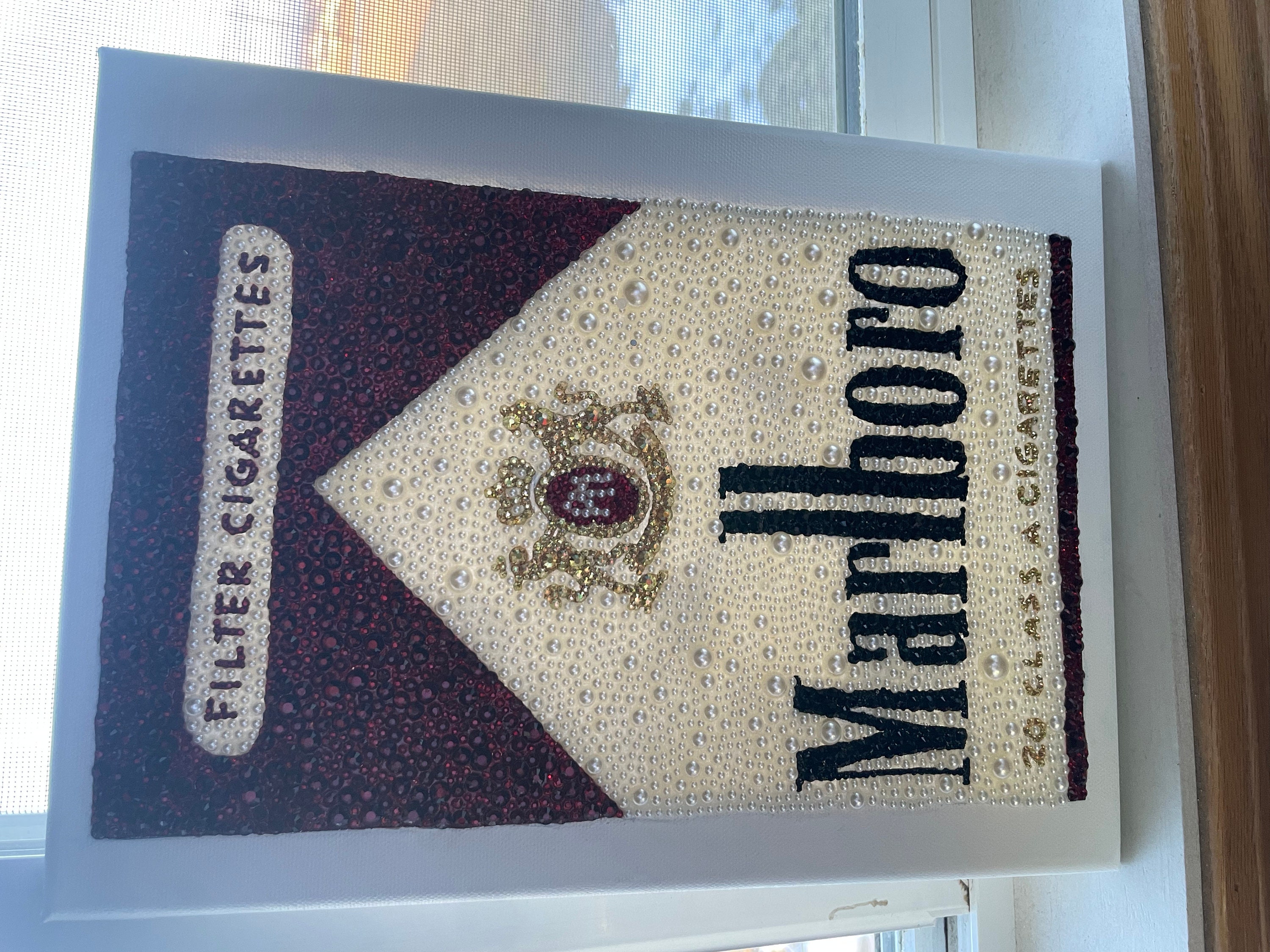 Marlboro Reds Rhinestone Canvas - Etsy