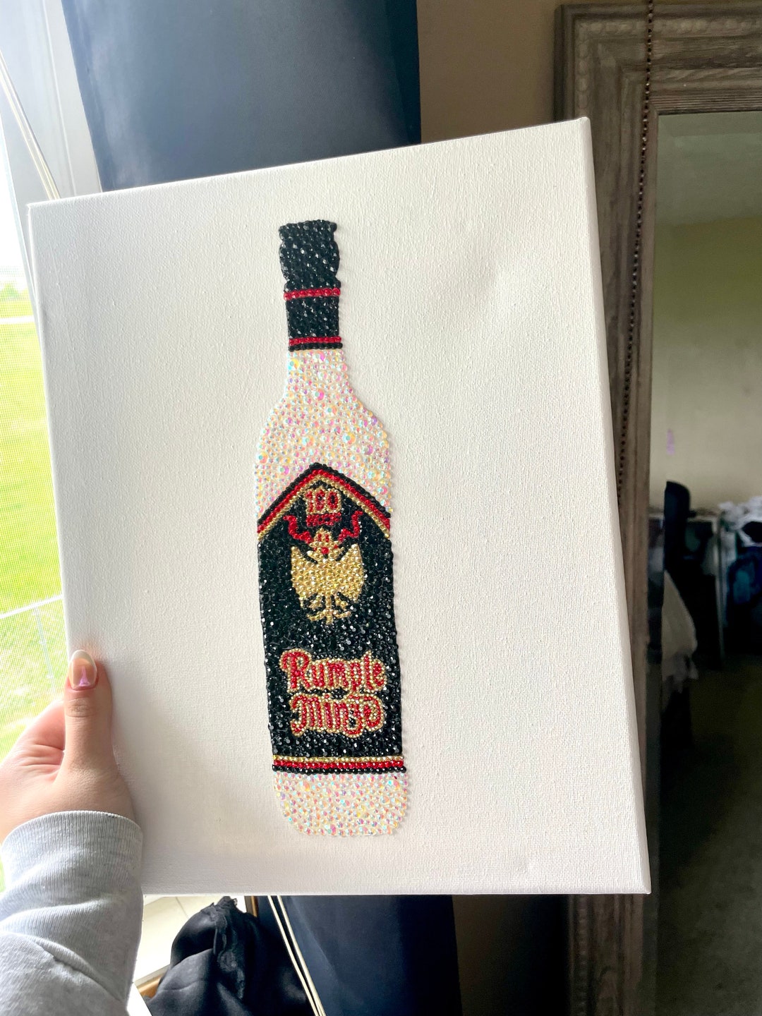 Custom Rhinestone Booze Bottle - Etsy