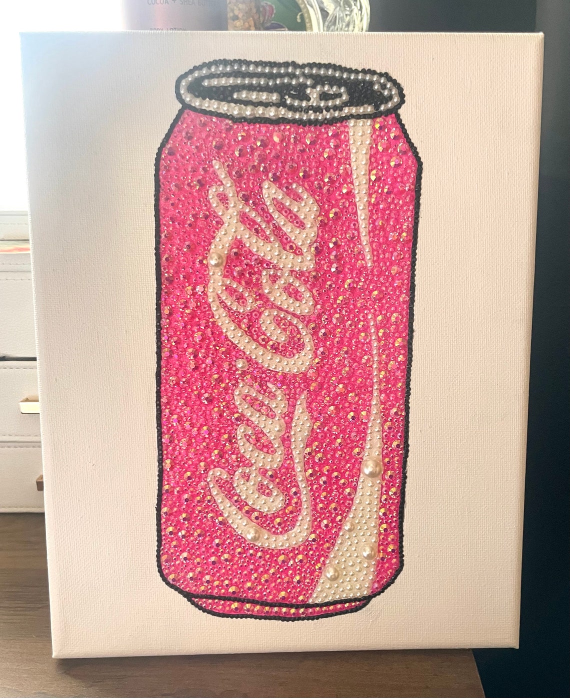 Rhinestone Coke Can Pink - Etsy