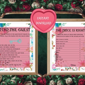 Alice in Wonderland Baby Shower Games - Etsy